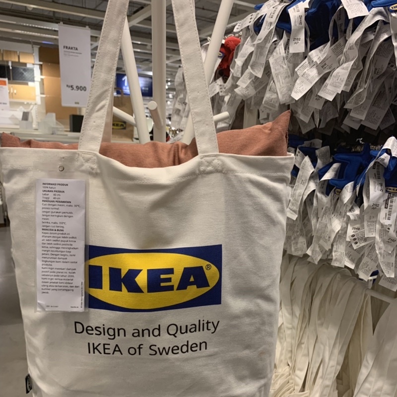 Jual Tote bag IKEA Original Tas Putih Eftertrada | Shopee Indonesia