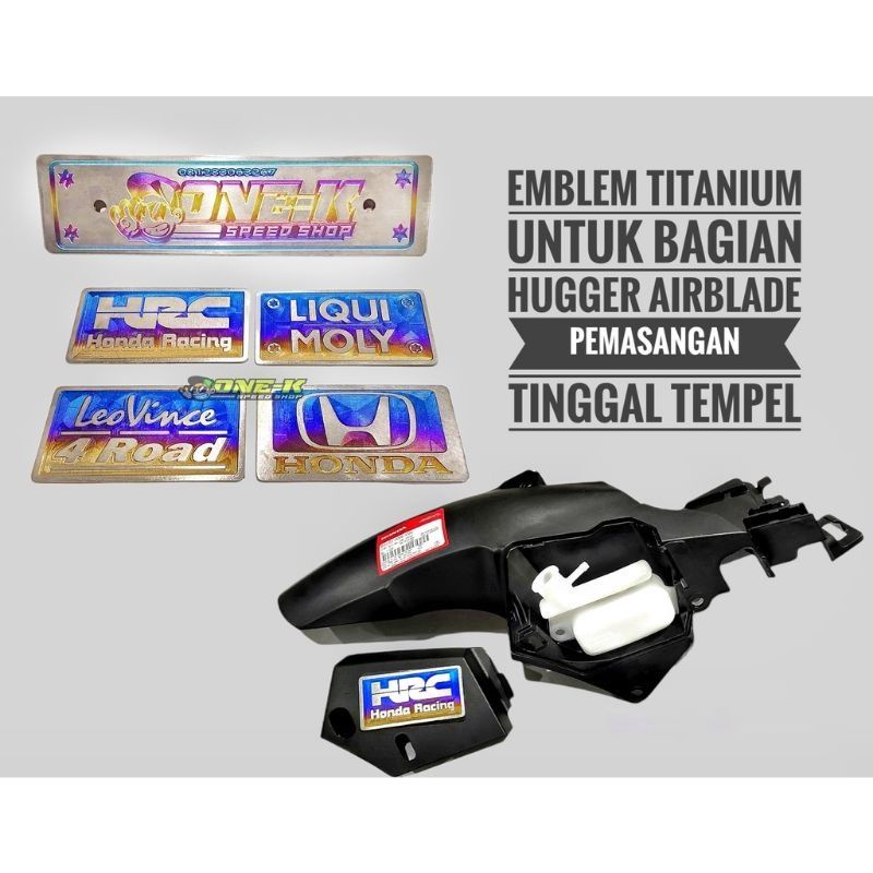 Jual emblem titanium hungger airblade / emblem hungger airblade ...