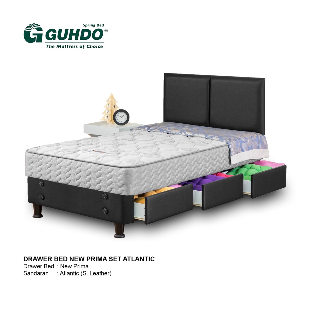 Jual Bed Set Spring Bed Guhdo - Atlantic Drawer Bed New Prima / 3 Laci | Shopee Indonesia