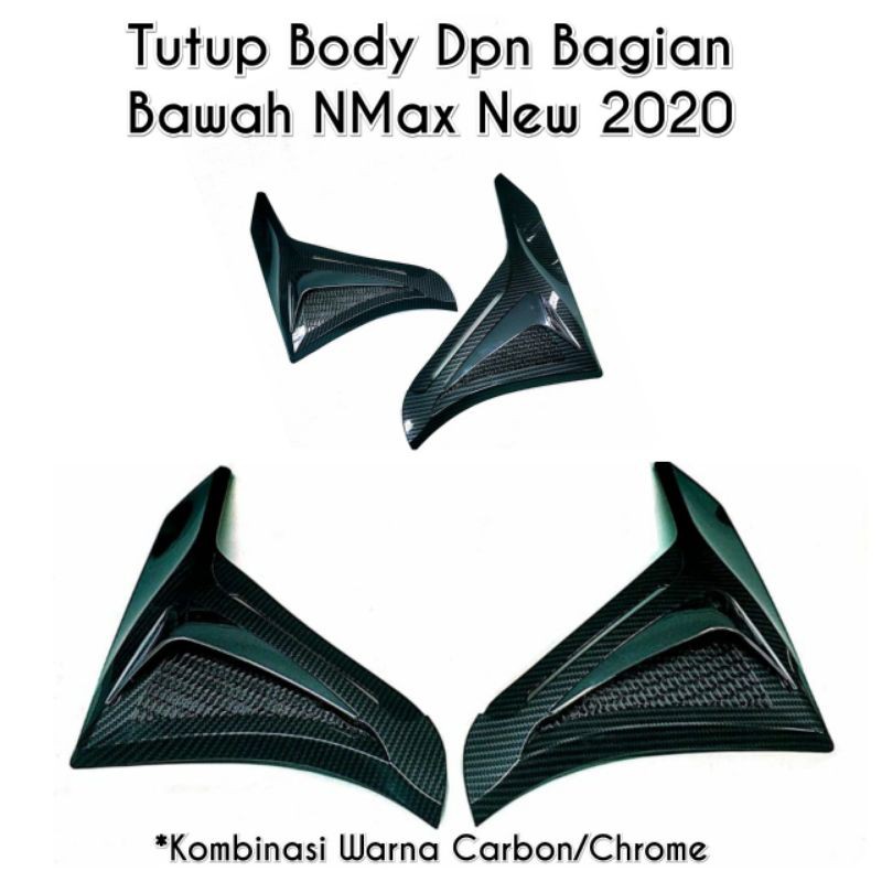Jual cover tutup body bagian depan bawah sein carbon Yamaha new nmax ...