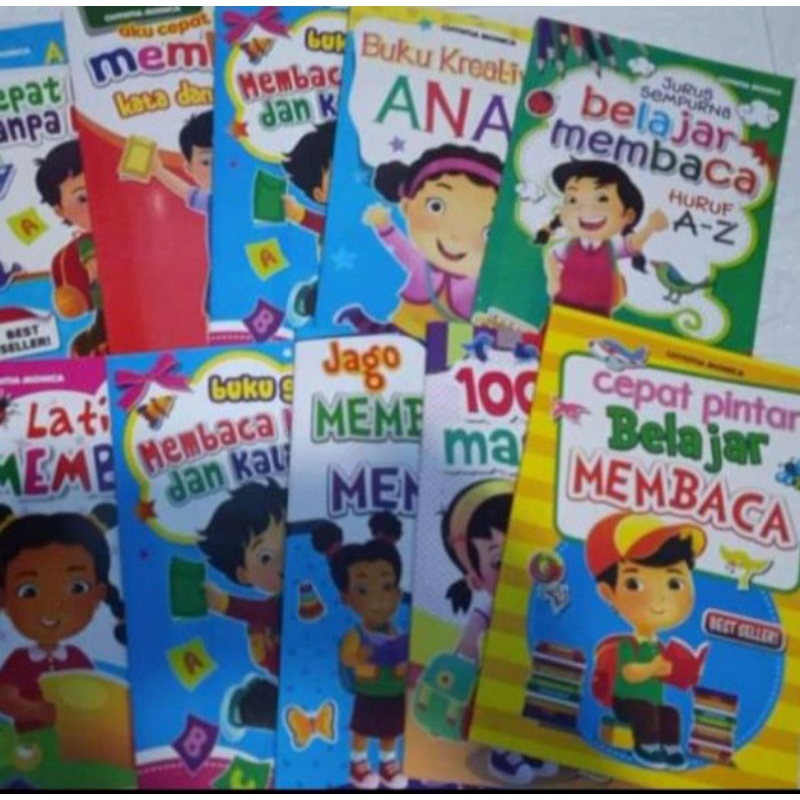 Jual Paket 10 Buku Anak TK PAUD SD Belajar Membaca Full Warna | Shopee ...