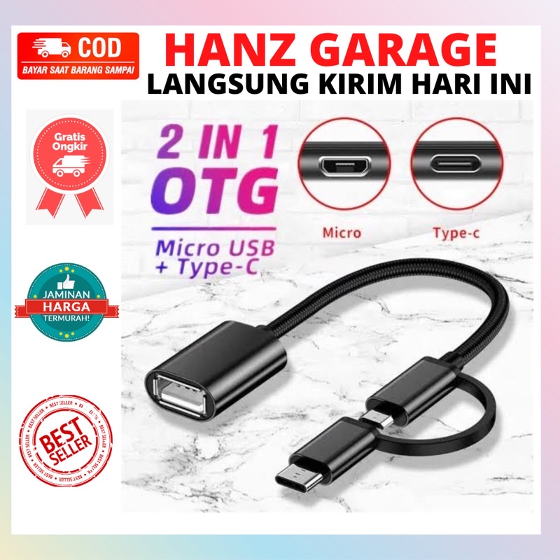 Jual Kabel OTG 2 in 1 Multifungsi Bahan Besi Hight speed usb Micro ...