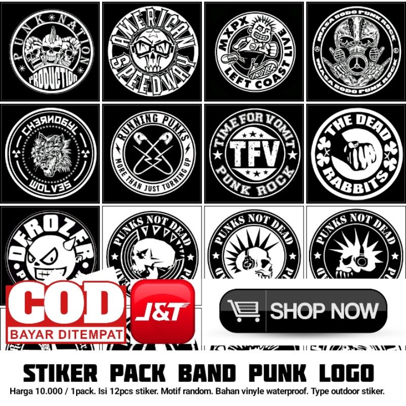 Jual stiker punk | stiker band punk | Shopee Indonesia