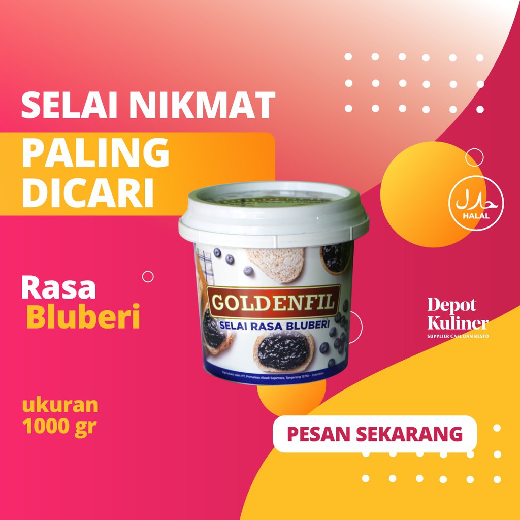 Jual Goldenfil Selai Rasa Bluberi blueberry 1 kg | Shopee Indonesia