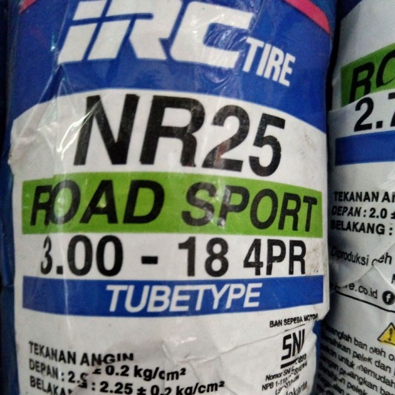 Jual BAN IRC NR25 TUBETYPE (275-300-17-18 100/90 RING 17 18) BAN LUAR ORIGINAL MOTOR IRC TIRE ...