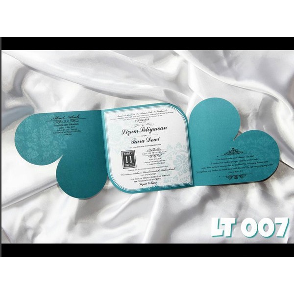 Jual undangan pernikahan unik love biru | Shopee Indonesia
