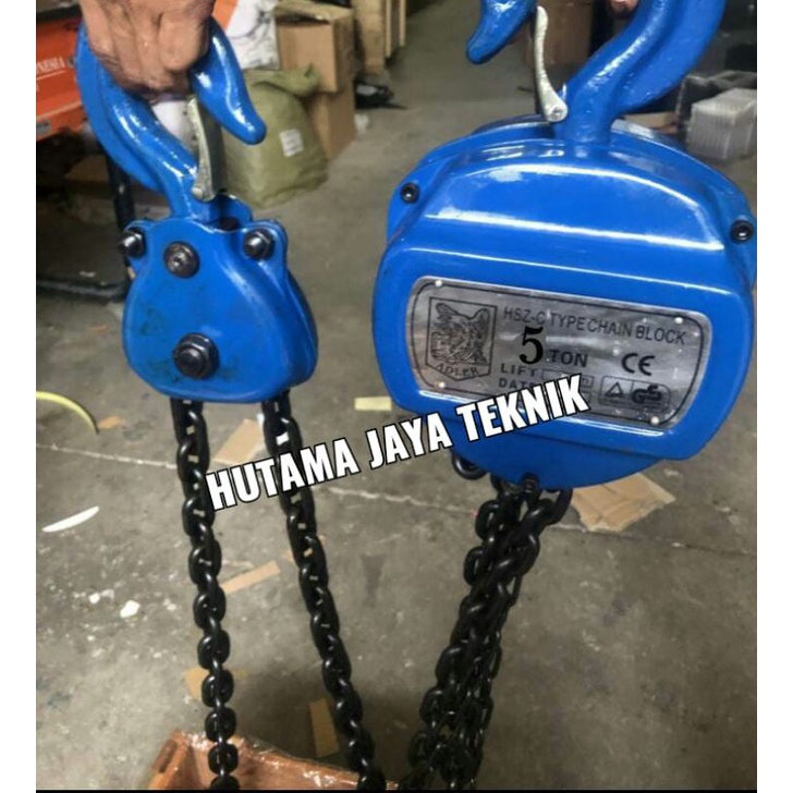Jual Chain Block Blok Katrol Takel Derek Adler 5 Ton 5T 5 Meter 5M 5Meter | Shopee Indonesia