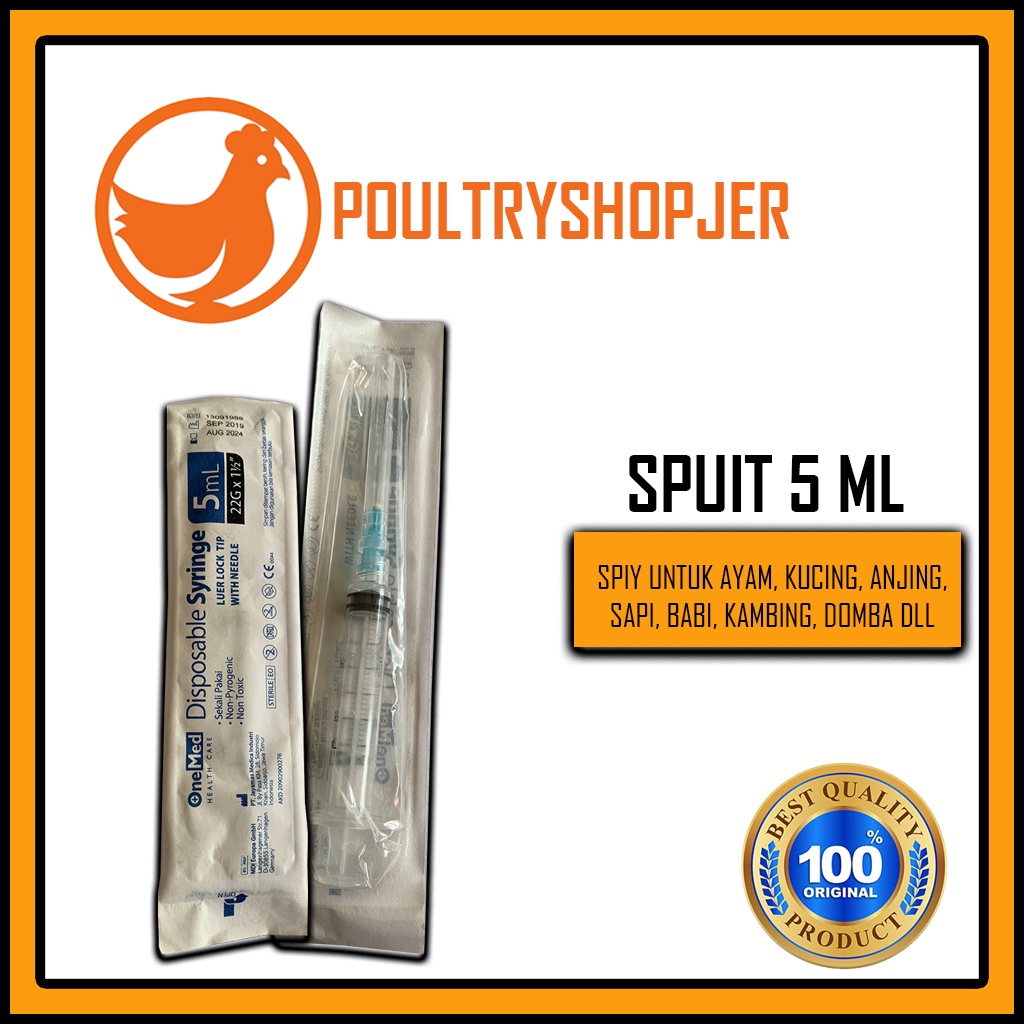 Jual Spuit Suntikan Hewan Anjing Kucing 5 ML untuk Meneteskan Obat Kutu ...