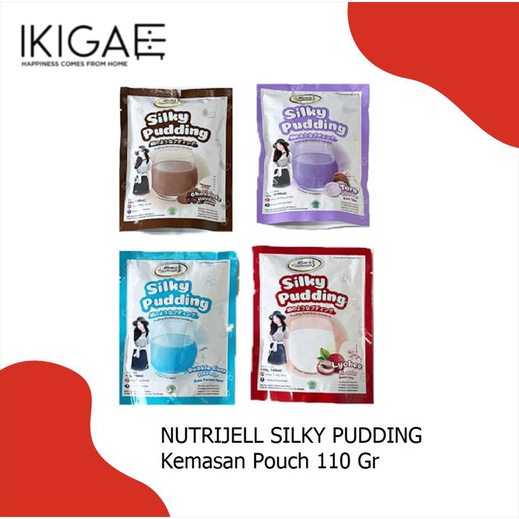 Jual NUTRIJELL SILKY PUDDING BUBBLE GUM / LECI / TARO KEMASAN POUCH 110 ...