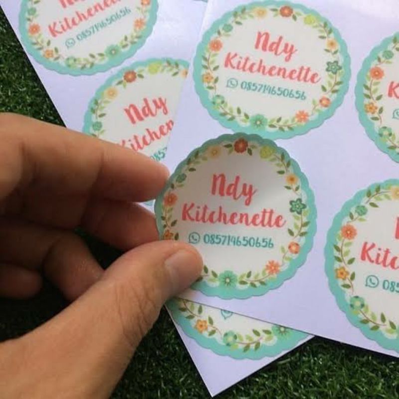 Jual Cetak Sticker Label Bulat Stiker Makanan Kemasan Botol Minuman ...