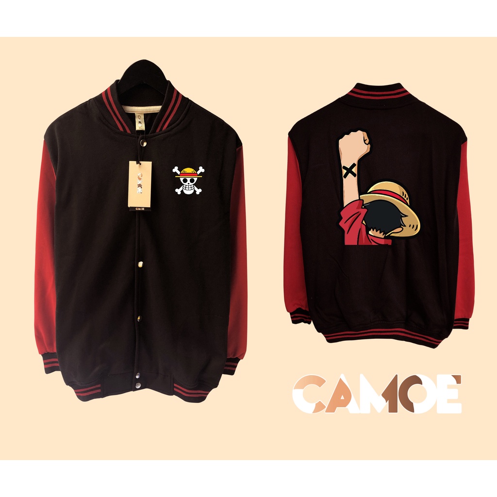 Jual Jaket Baseball Varsity One piece Luffy X Anime | Shopee Indonesia