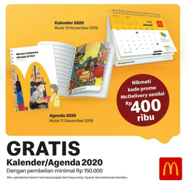 Jual Kalender Meja 2020 McD McDonalds McDonald MacDonald McDonalds ...