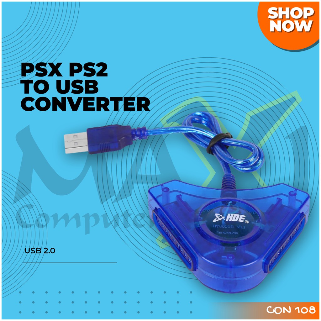 Jual PSX & PS2 Controllers Port to USB 2.0 Dual Port PS2 Adapter ...
