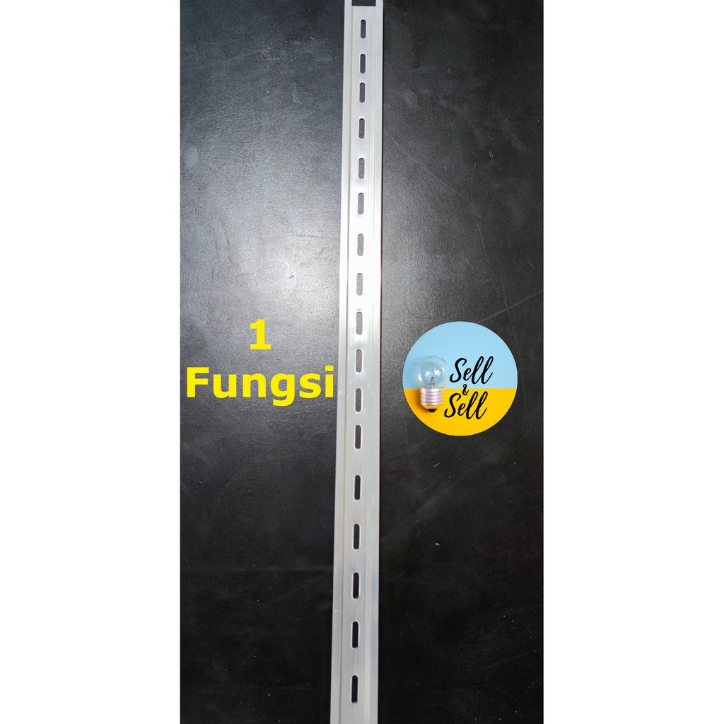 Jual Din Rail MCB 1 Fungsi TEBAL (1 meter) / Din Rell Omega Alumunium 1 ...