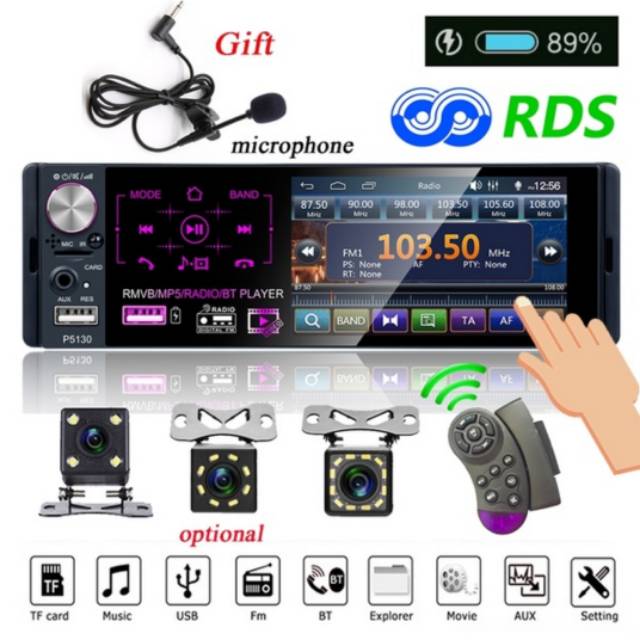 Jual 4.1" HD P5130 Single Din MP5 Player w Steering Wheel Reverse ...