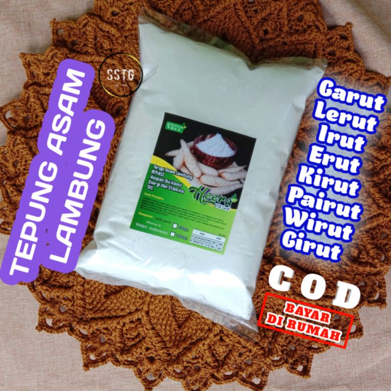 Jual Pati Garut Tepung Asam Lambung 1 kilo Atau 1000 Gram Tekstur Halus ...