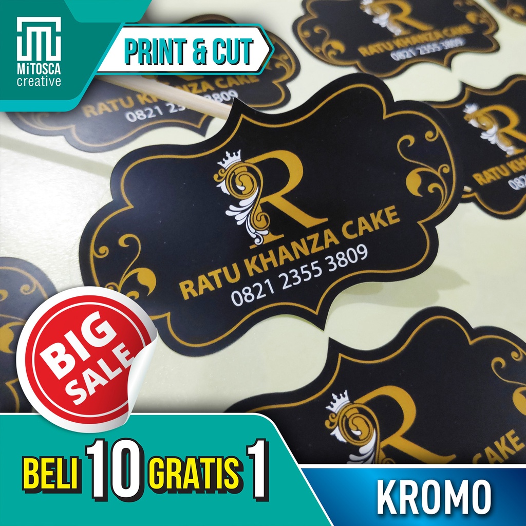 Jual Cetak STICKER KROMO A3+ Print + Cutting Kisscut Sesuai Pola Design ...