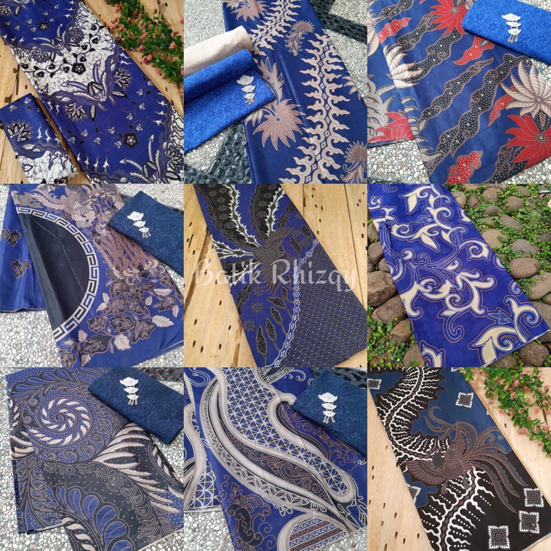 Jual Kain Batik All Blue Aneka Motif Bahan Katun Panjang 210cm Lebar ...