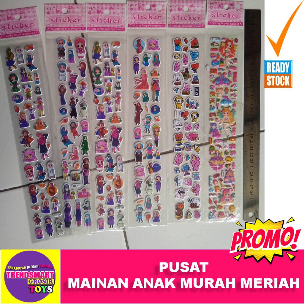Jual STIKER STICKER TEMPEL TEMPELAN ANAK TIMBUL 3D KARAKTER BESAR ...