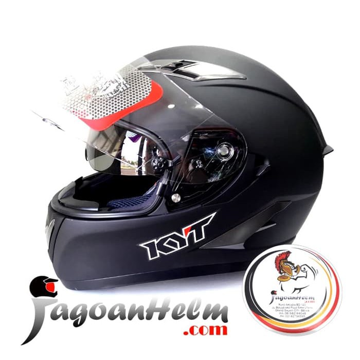 Jual KYT HELM FALCON SOLID | BLACK DOFF | FULLFACE BUKAN VENDETTA ...