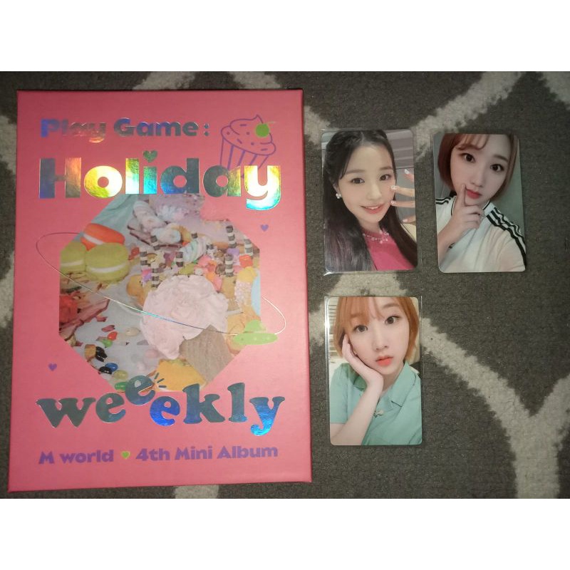 Jual Album weeekly play game : holiday Ver. m world fullset unsealed Pc Jihan Jiyoon Bene ...
