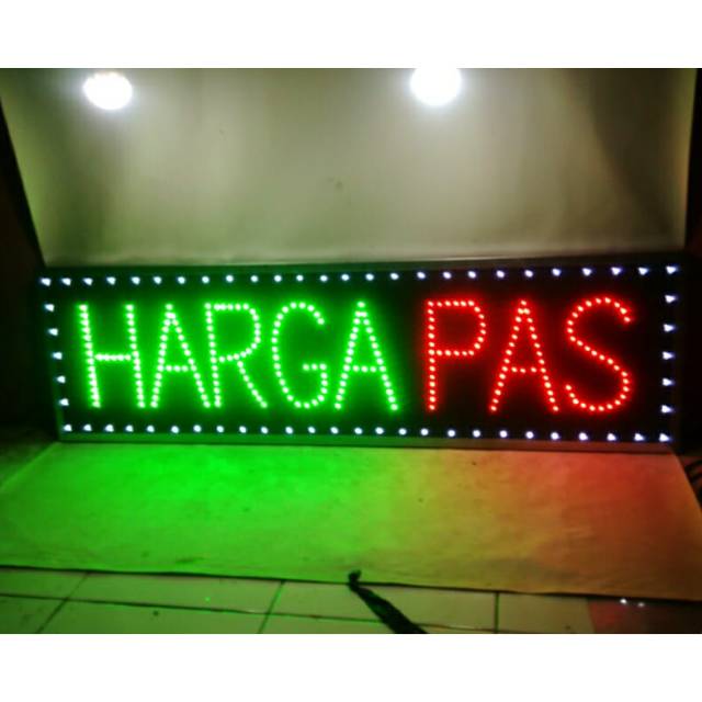 Jual Tulisan lampu led sign HARGA PASS 80X30 CM | Shopee Indonesia