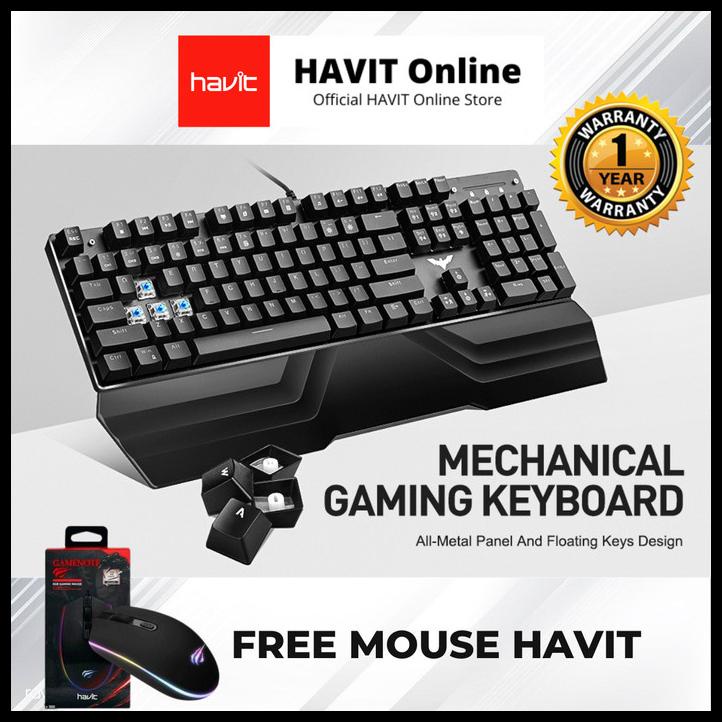 Jual Havit Keyboard Mechanical Rgb Hv-Kb432L With Detachable Wrist Rest ...