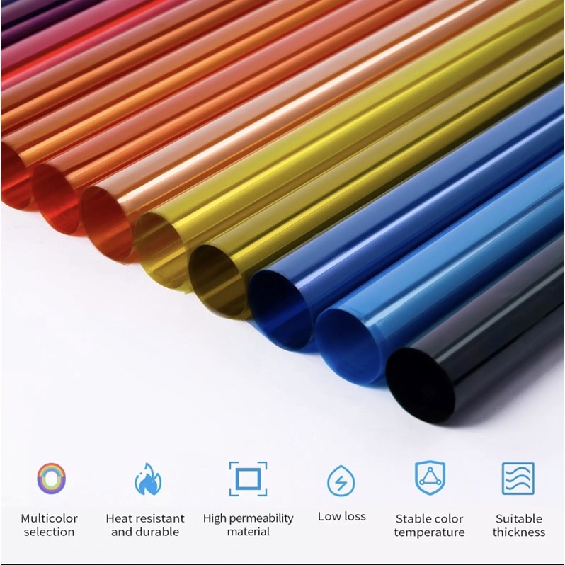 Jual Selens 50x40cm 14 Color Gel Filter Color Temperature Efek Warna ...