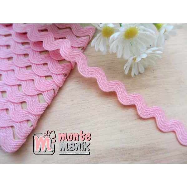 Jual Renda Ricrac / Biku-biku Pink (RLN-011) | Shopee Indonesia