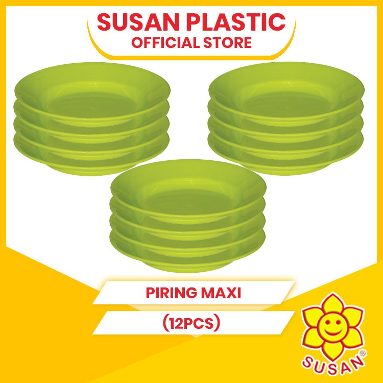 Jual SUSAN - (12PCS) - Piring Maxi 1010 - Piring Makan - Piring Plastik | Shopee Indonesia