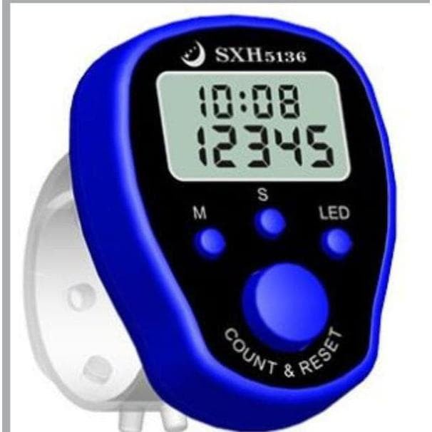 Jual TASBIH DIGITAL LED / TASBIH DIGITAL LED + JAM / FINGER COUNTER LED ...