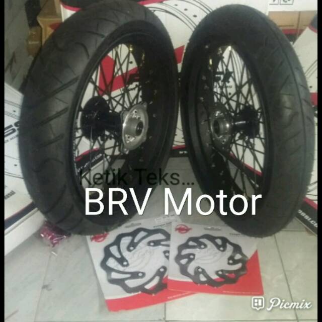 Jual Velg Klx Super Moto Super Jumbo Siap Pasang Full Set Velg Klx Dan ...
