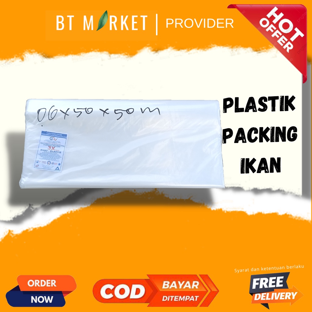 Jual Plastik Packing Ikan Roll GT Tebal 6 ( 50cm x50m) Khusus Plastik ...