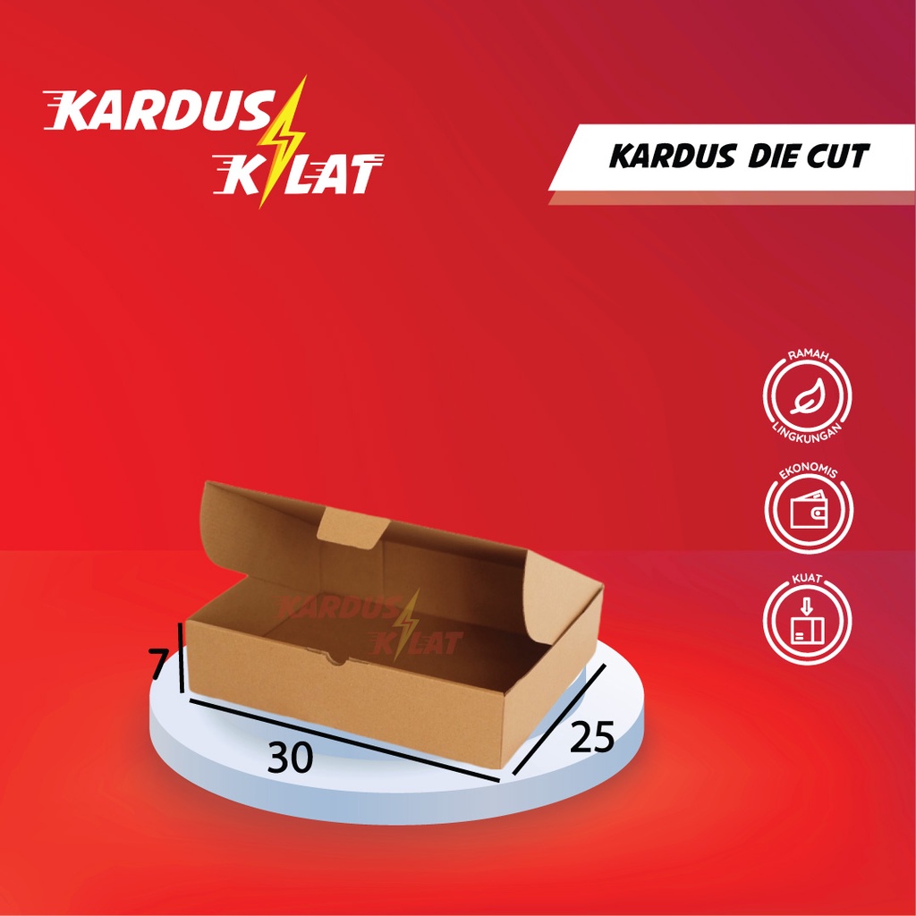 Jual Kardus Die Cut 30x25x7 - Karton Box Dus Packaging Hampers Pizza ...
