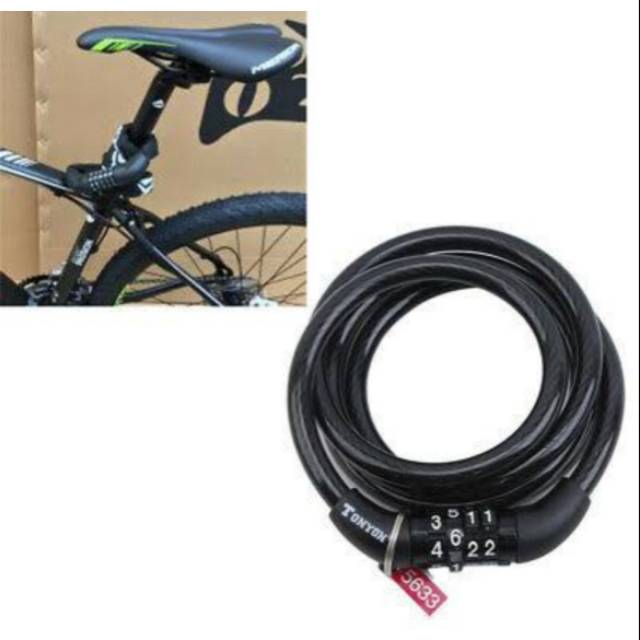 Jual Gembok sepeda password kombinasi angka 4 digit kode ban sepeda ...