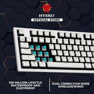 Jual HYEKU X5 108 Key Gaming Mechanical Wireless/Wired TKL Keyboard 107 ...