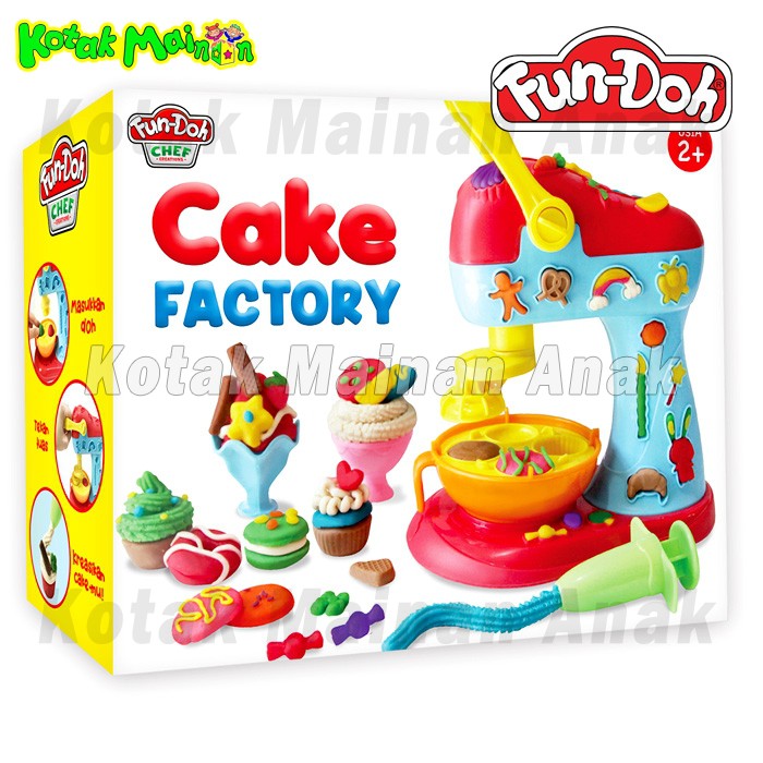 Jual Mainan Edukas Fun Doh Cake Factory Lilin Mainan FunDoh Play Doh ...
