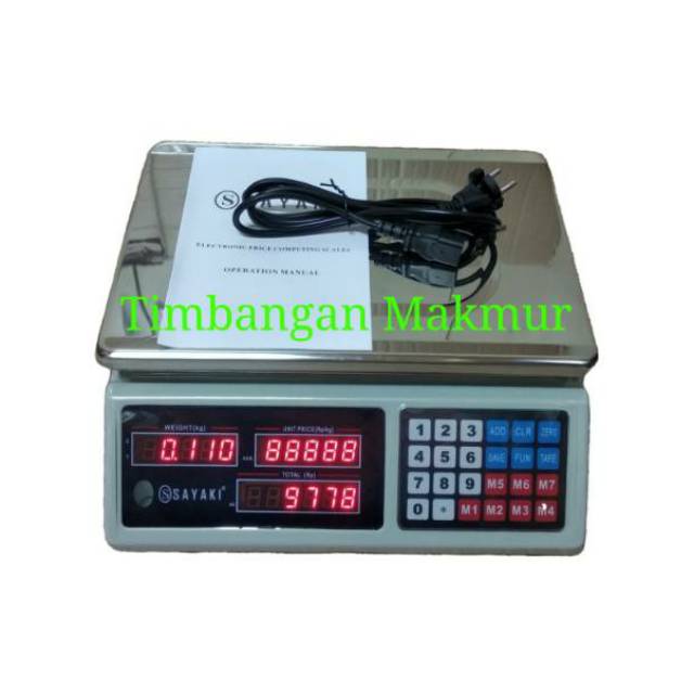 Jual Timbangan Digital Sayaki ACS BLUE Kapasitas 30kg | Shopee Indonesia