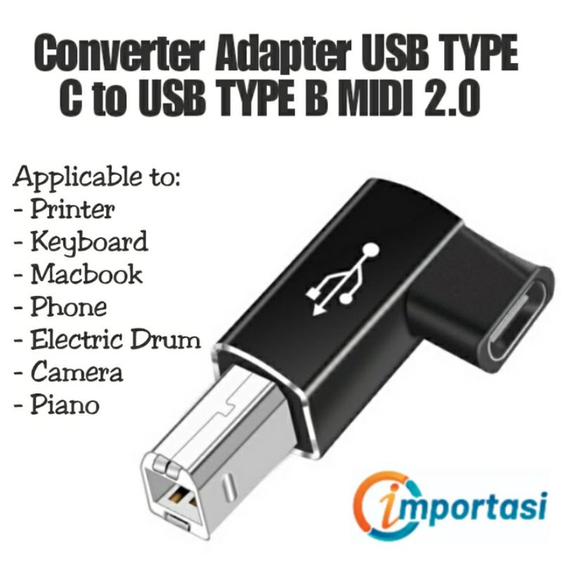 Jual Converter Adapter USB Type C to USB Type B MIDI Interface 2.0 ...