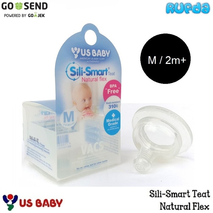 Jual UsBaby Sili-Smart Teat 2m (M) Natural Flex Nipple Sili Smart ...