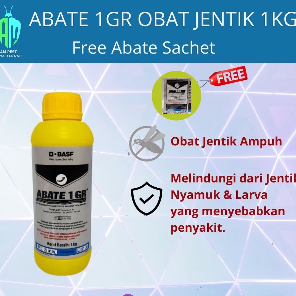 Jual Obat Jentik Nyamuk Basmi Nyamuk ABATE 1 GR 1 KG (Free Abate Sachet ...