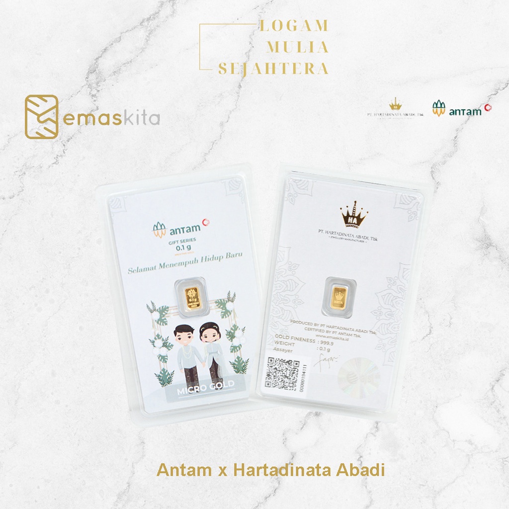 Jual Antam Micro Gold 0,1 gram Emas Asli Logam Mulia 99% Emas Murni ...