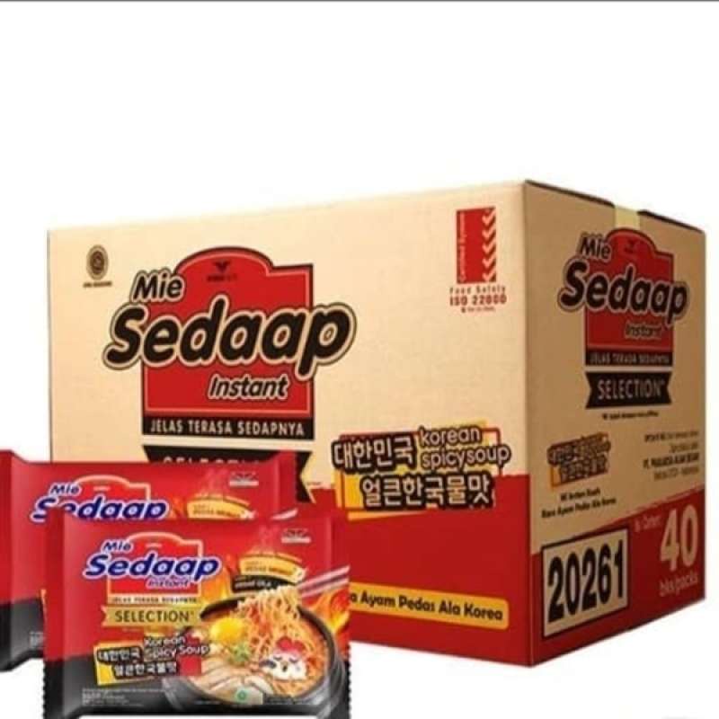 Jual NOODLES/MIE INSTANT SEDAP KUAH SELECTION KOREAN SPICY SOUP KEMASAN ...