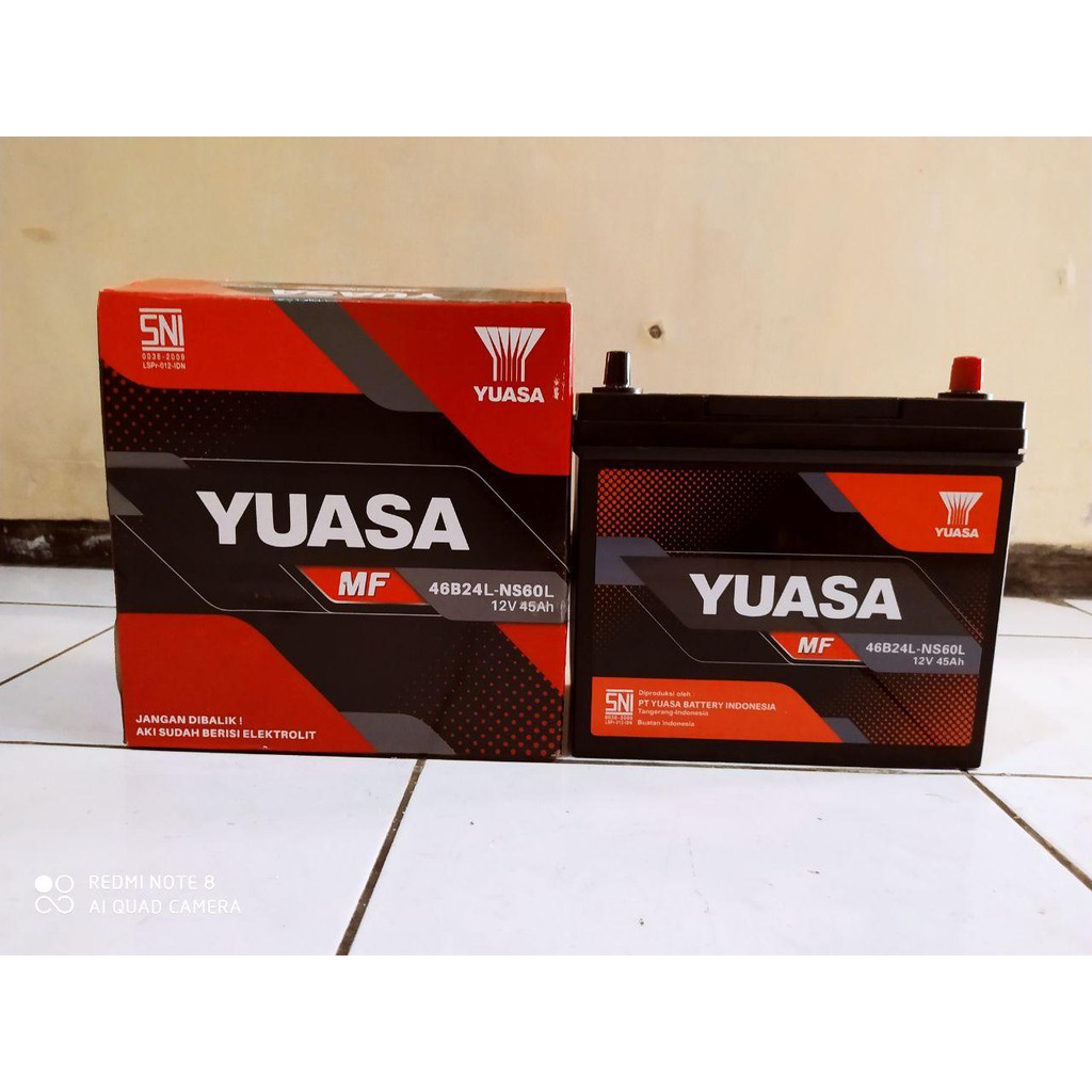 Jual AKI MOBIL NISSAN SUNNY YUASA MF/KERING NS60L 12V/45AH | Shopee Indonesia
