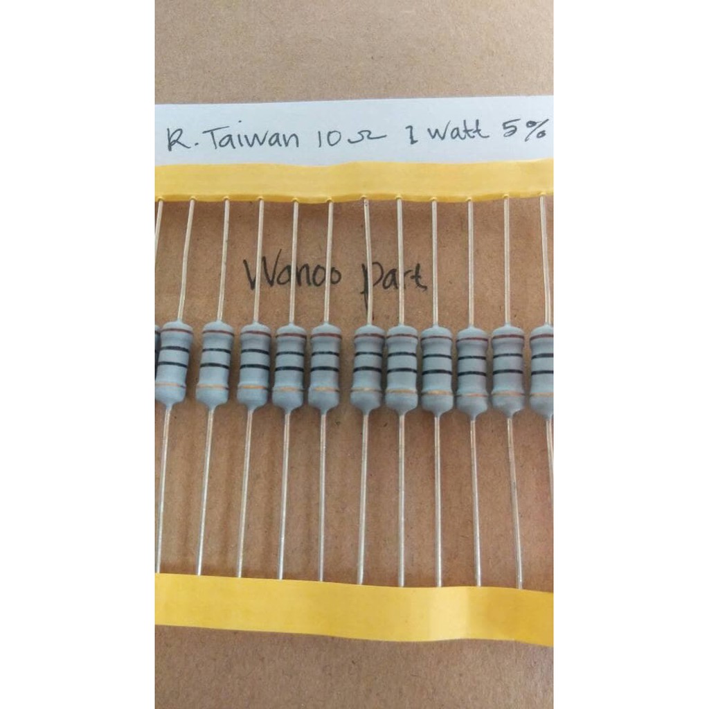 Jual Resistor 10 Ohm 1 Watt 5% Taiwan | Shopee Indonesia