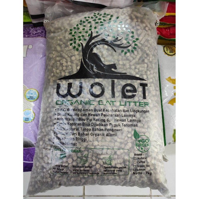 Jual WOLET Pasir Kayu kucing wooden pellet | Shopee Indonesia
