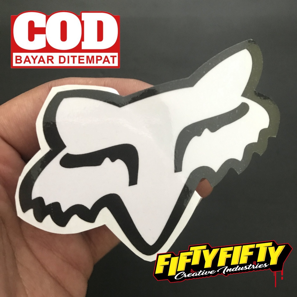 Jual Stiker Print Cut LOGO FOX Stiker Printing Laminasi Glossy Stiker ...