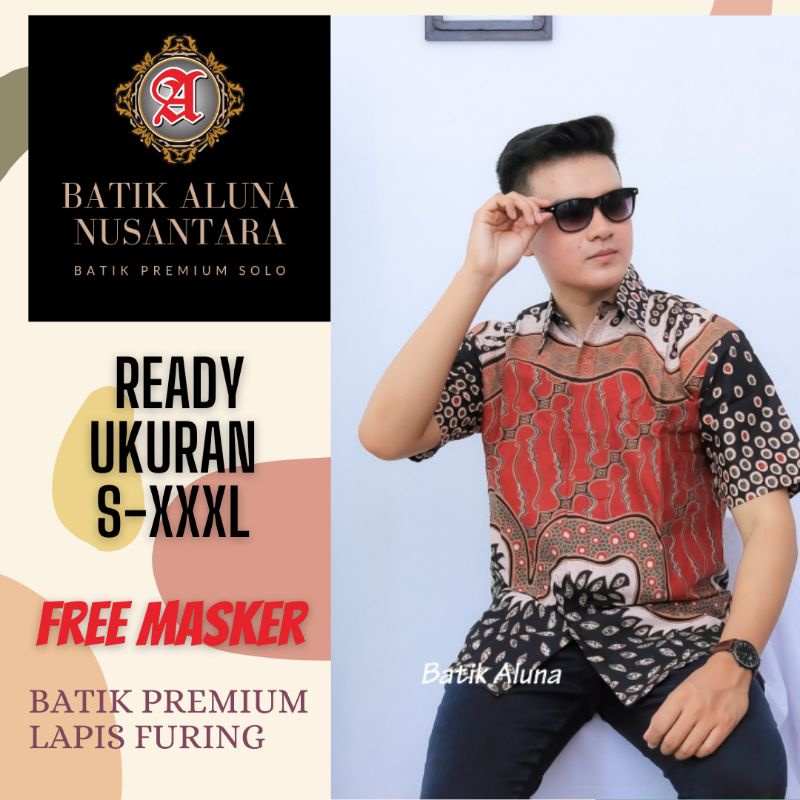 Jual Hem Batik Pria Lengan Pendek Premium Batik Solo Katun Halus Lapisan Furing Berwibawa Batik ...