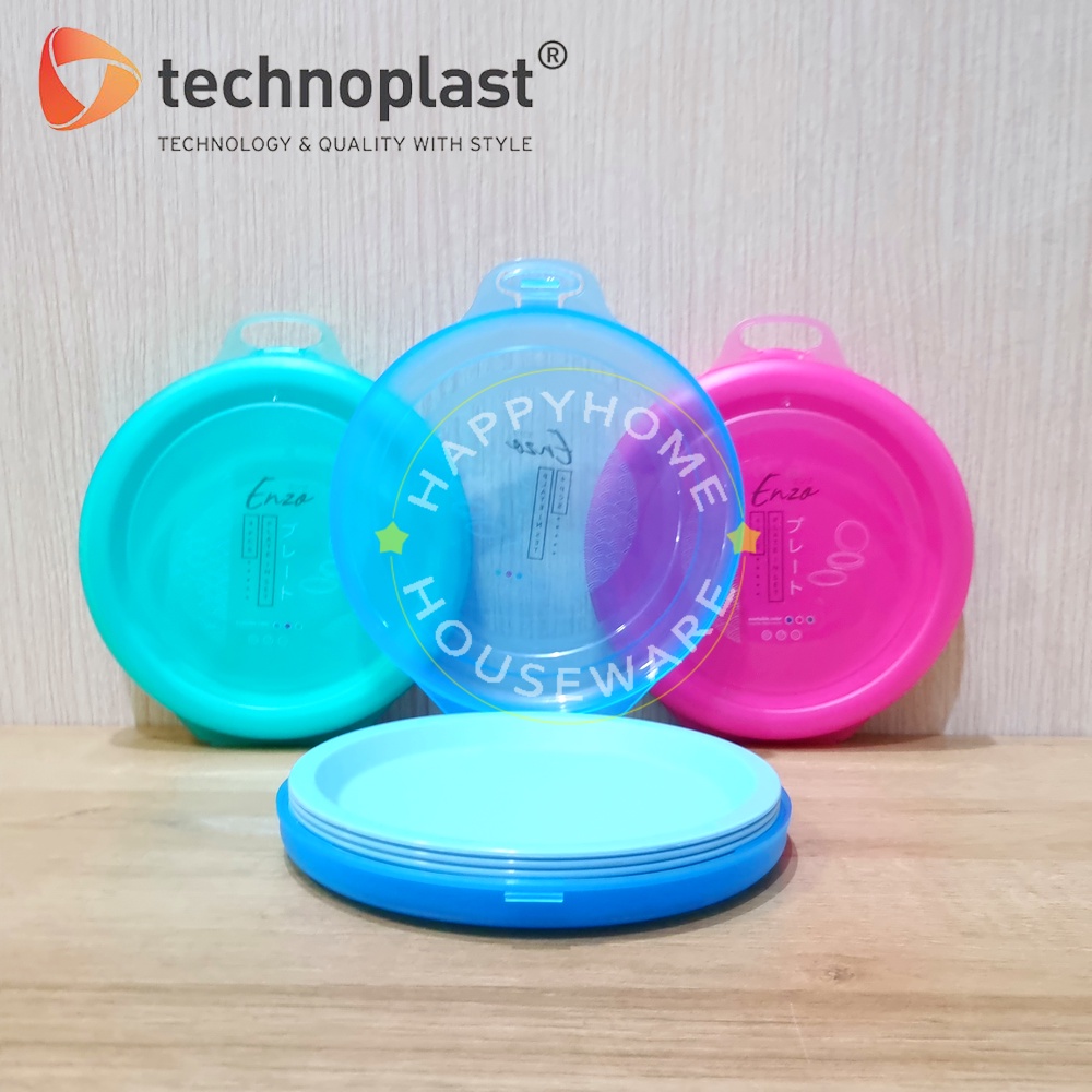 Jual TECHNOPLAST Enzo Plate Set Of 4Pcs With Cover / Piring Makan 4Pcs 7In | Shopee Indonesia