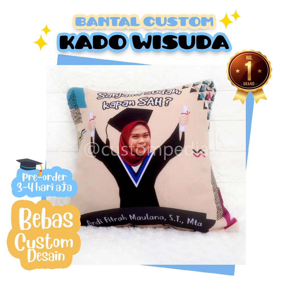 Jual BANTAL / KADO / HADIAH / CUSTOM UNIK LUCU WISUDA ULANG TAHUN ...